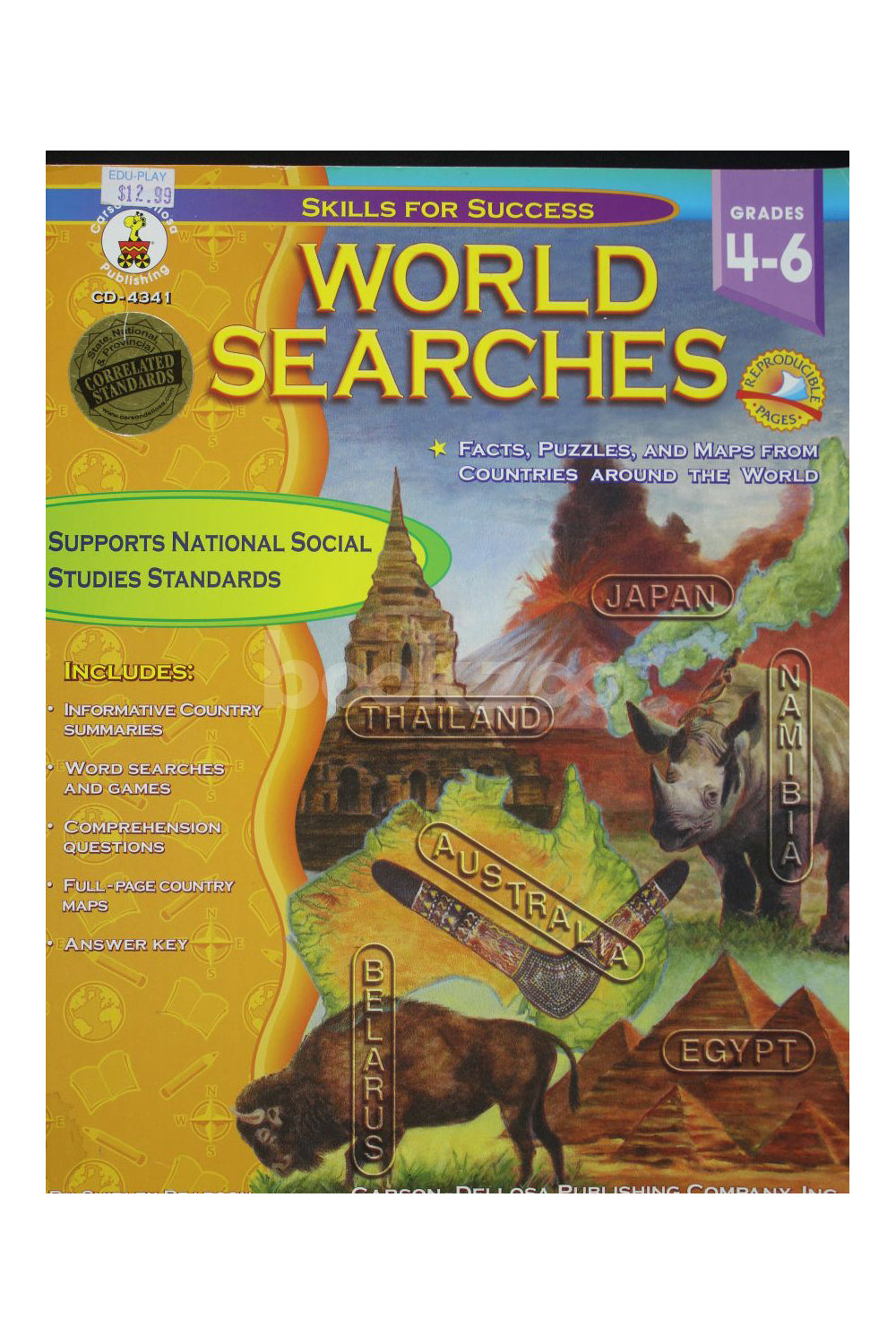 Buy World Searches, Grades 4 - 6: Facts, Puzzles, and Maps from ...